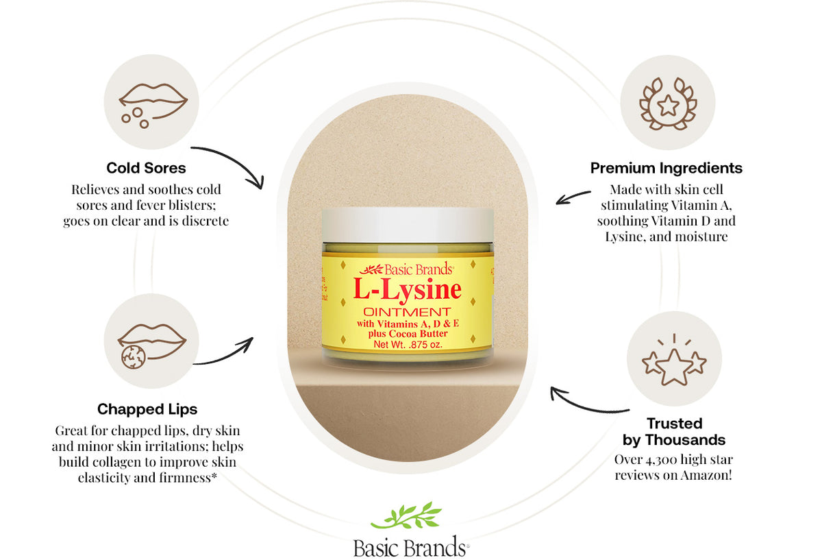 Basic Health Brands® L–Lysine Ointment – Heal & Protect Skin with ...